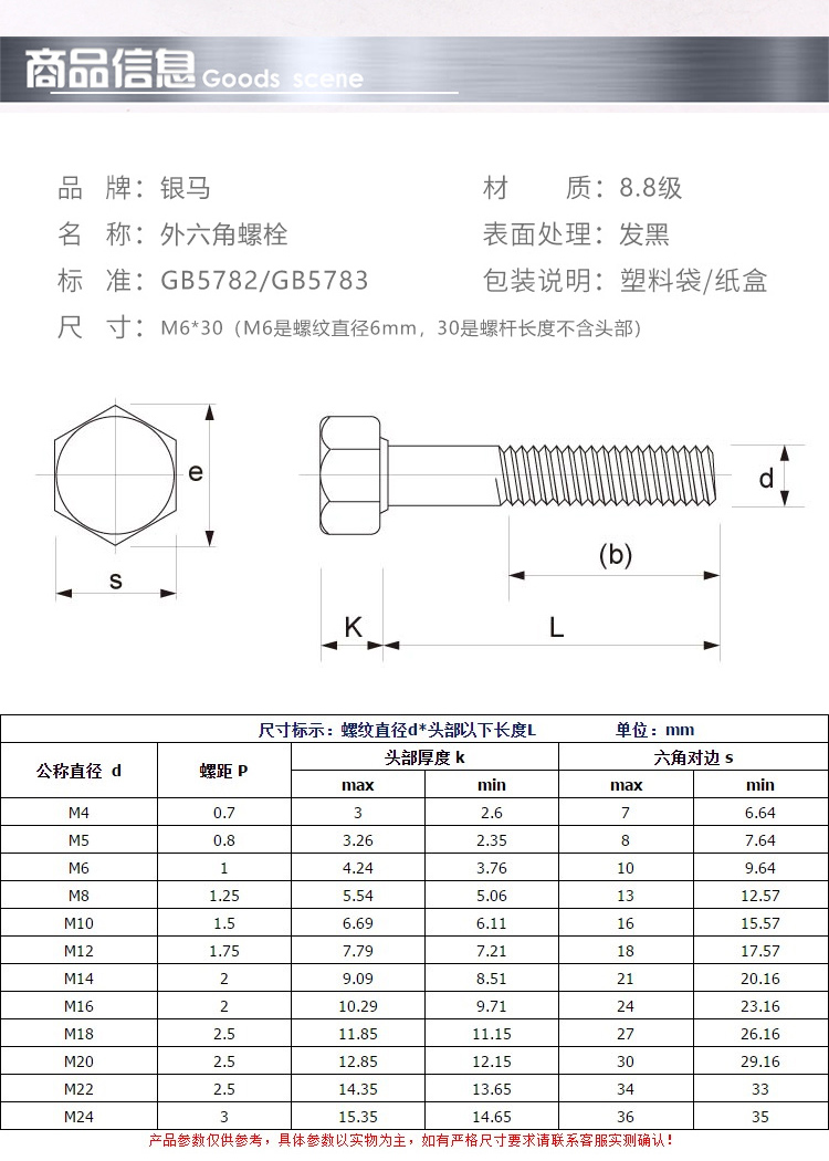 8.8级M36*50--500外六角螺丝高强度全规格螺栓国标发黑六角头螺栓-阿里巴巴