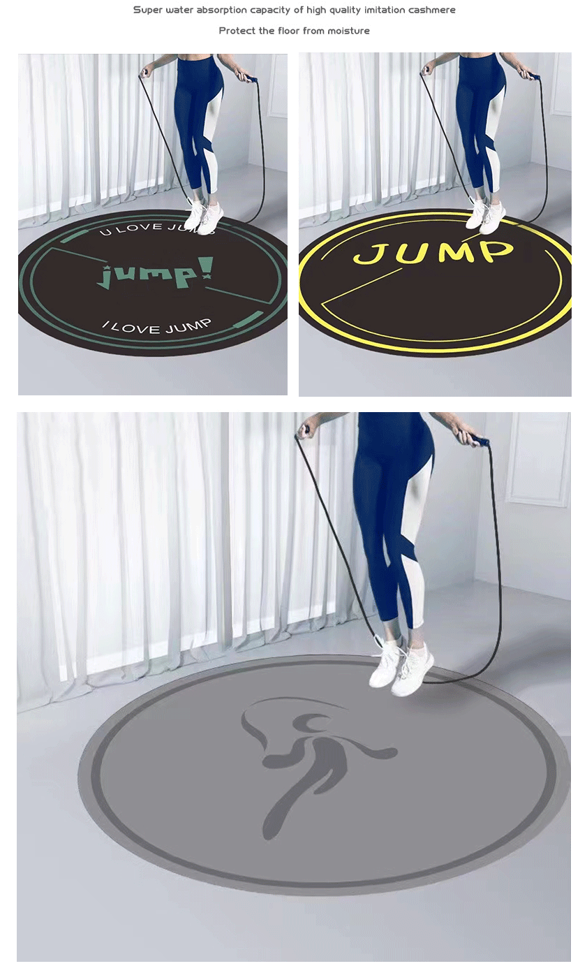 网红同款地毯室内跳绳运动垫健身防滑瑜伽垫家用减震隔音地垫-阿里巴巴