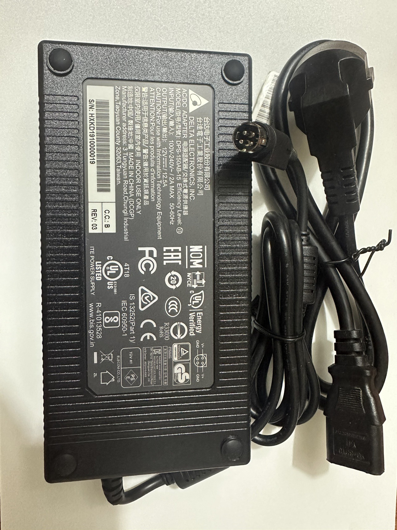 全新原装台达DPS-150NB-1B电源适配器12V12.5A四针DPS-150AB-15-阿里巴巴