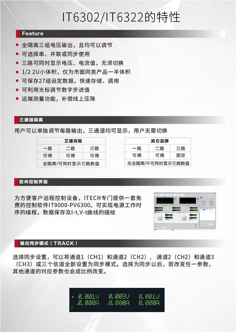 ITECH艾德克斯IT6322三通道可编程线性直流稳压电源IT6302可调-阿里巴巴