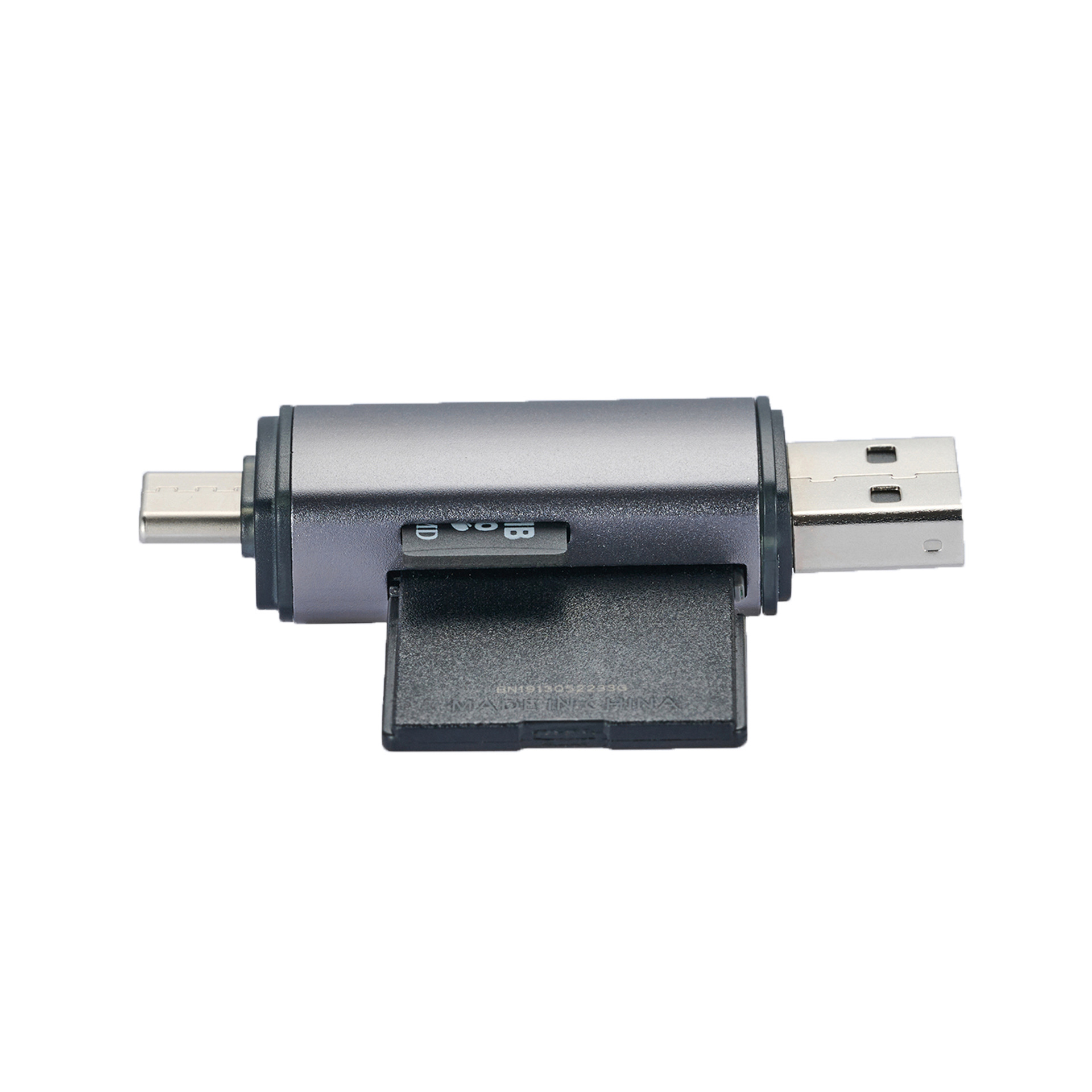 跨境私模Type-C二合一读卡器 相机TF/SD手机电脑铝合金读卡器2.0-阿里巴巴