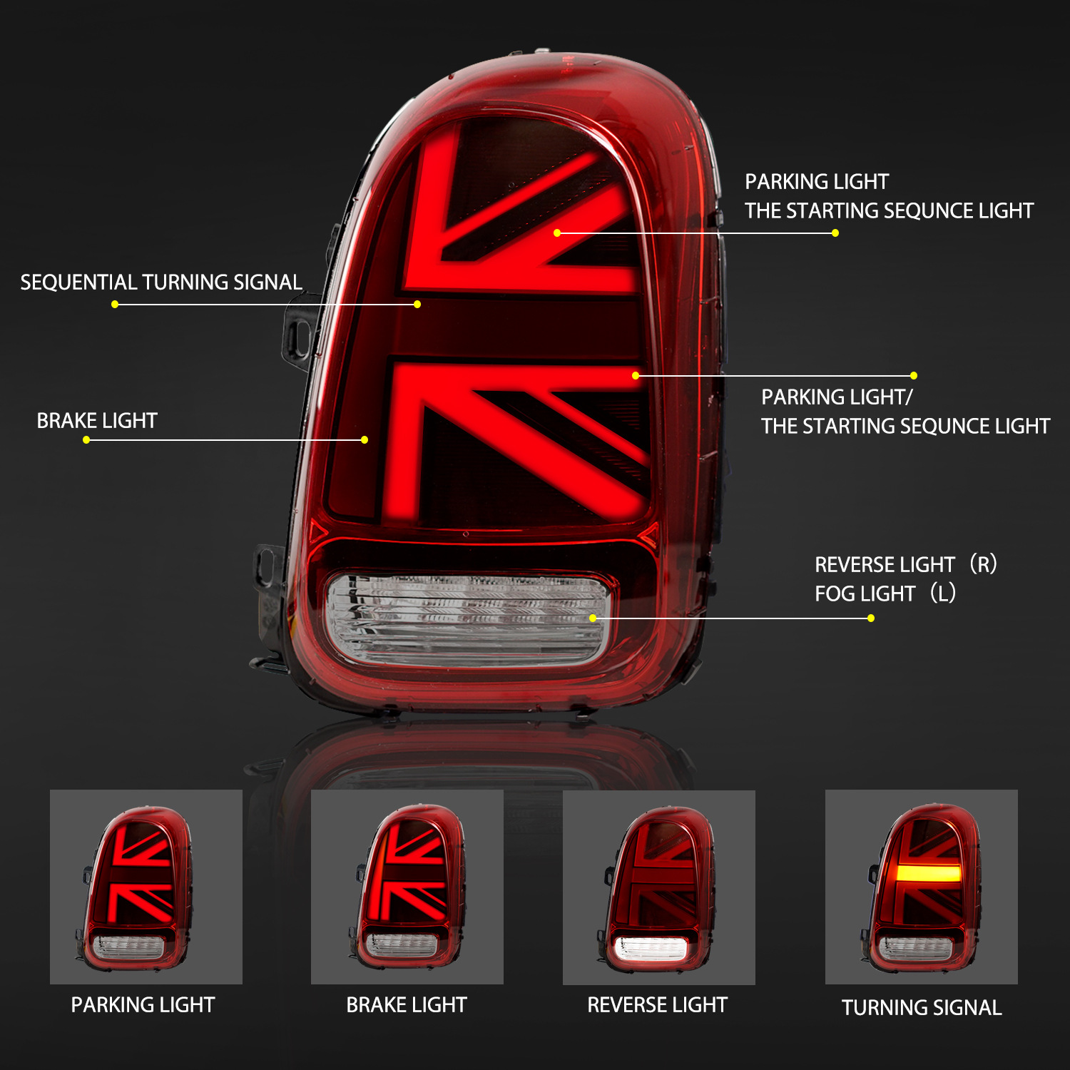 mini F60汽车LED尾灯总成适用于14-21年宝马BMW minif60-阿里巴巴