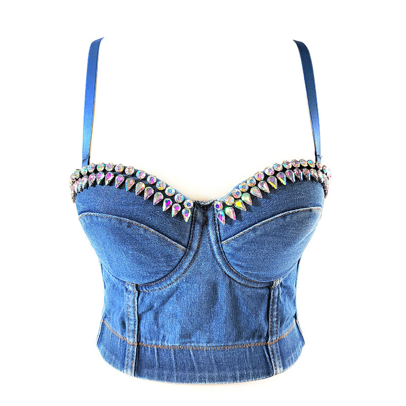 Singer Nightclub bar hot dance Jazz dance short sexy bra tops for Women ...