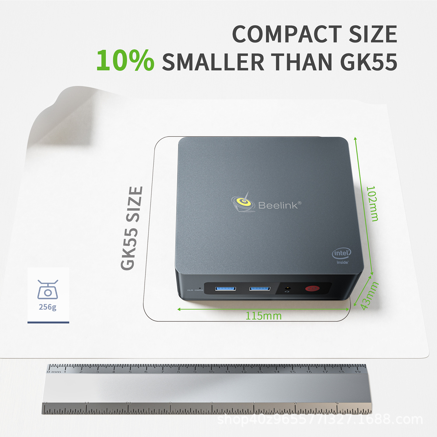 GK35 J3455 8G+128/256G 迷你电脑主机 MINIPC 双HMDI 办公 游戏-阿里巴巴