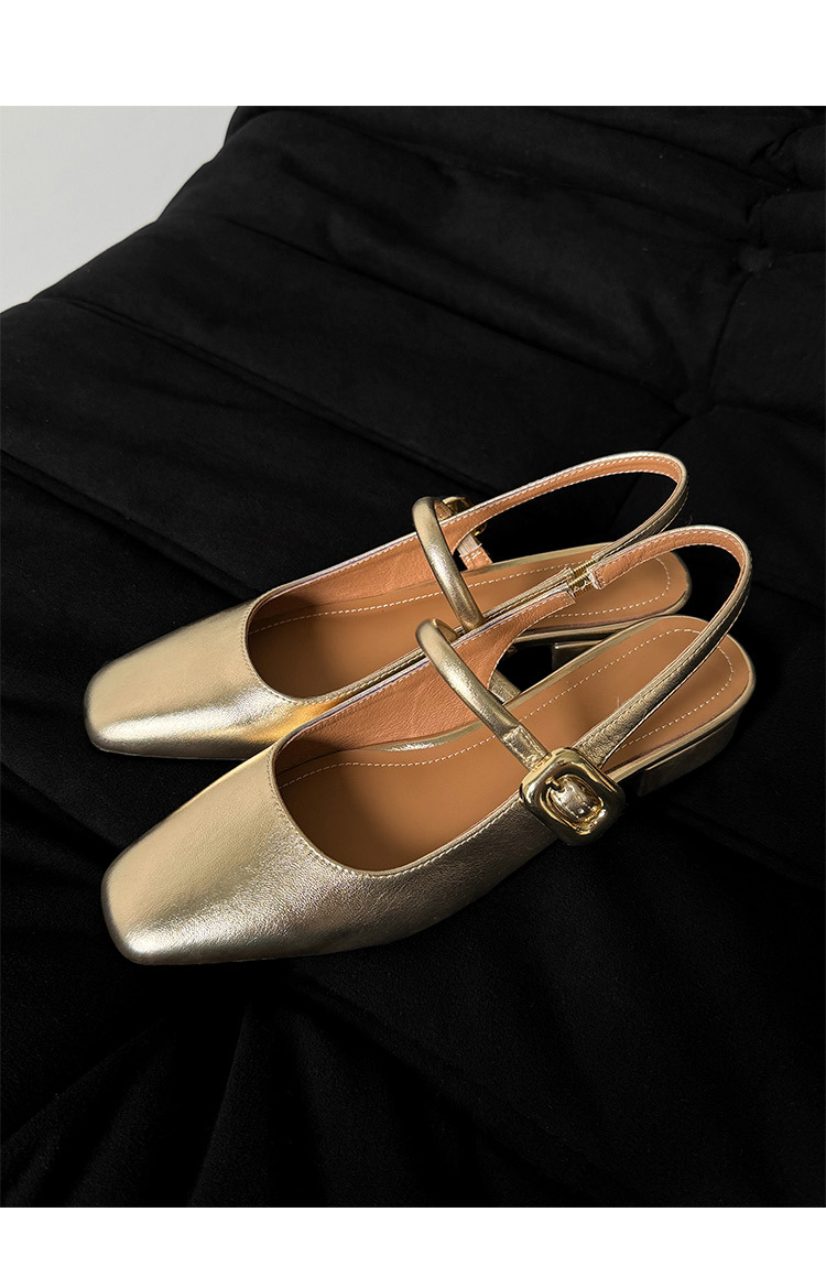 CHIKO Fallon Square Toe Block Heels Slingback Shoes