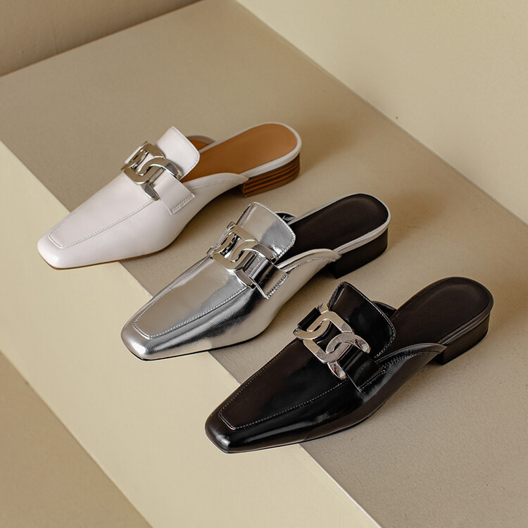 CHIKO Kadesia Square Toe Block Heels Clogs/Mules Shoes