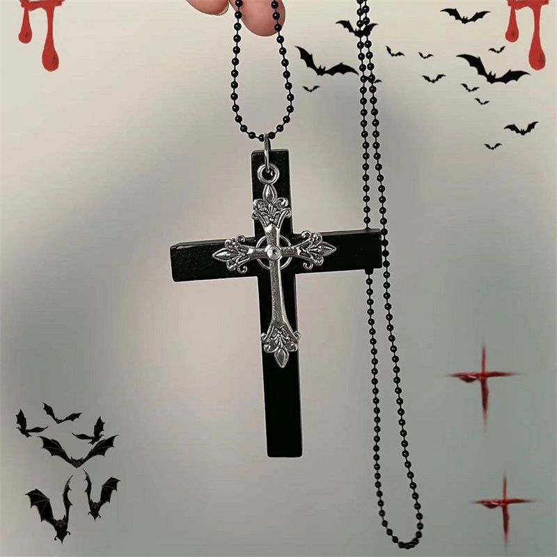 原创设计大十字架项链 十字礼赞cos万圣节暗黑哥特修女lolita女仆-阿里巴巴