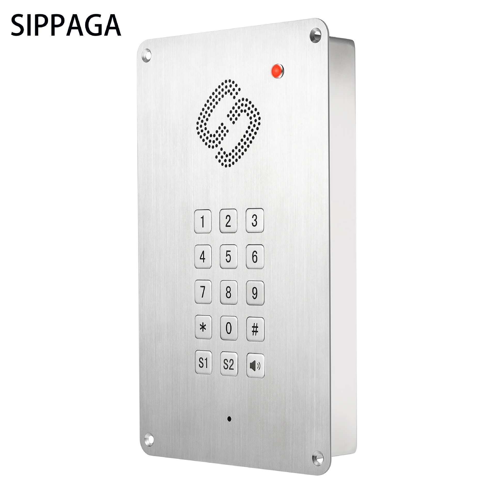 嵌入式洁净室电话 食品厂不锈钢抗菌电话机 平安校园报警系统-阿里巴巴