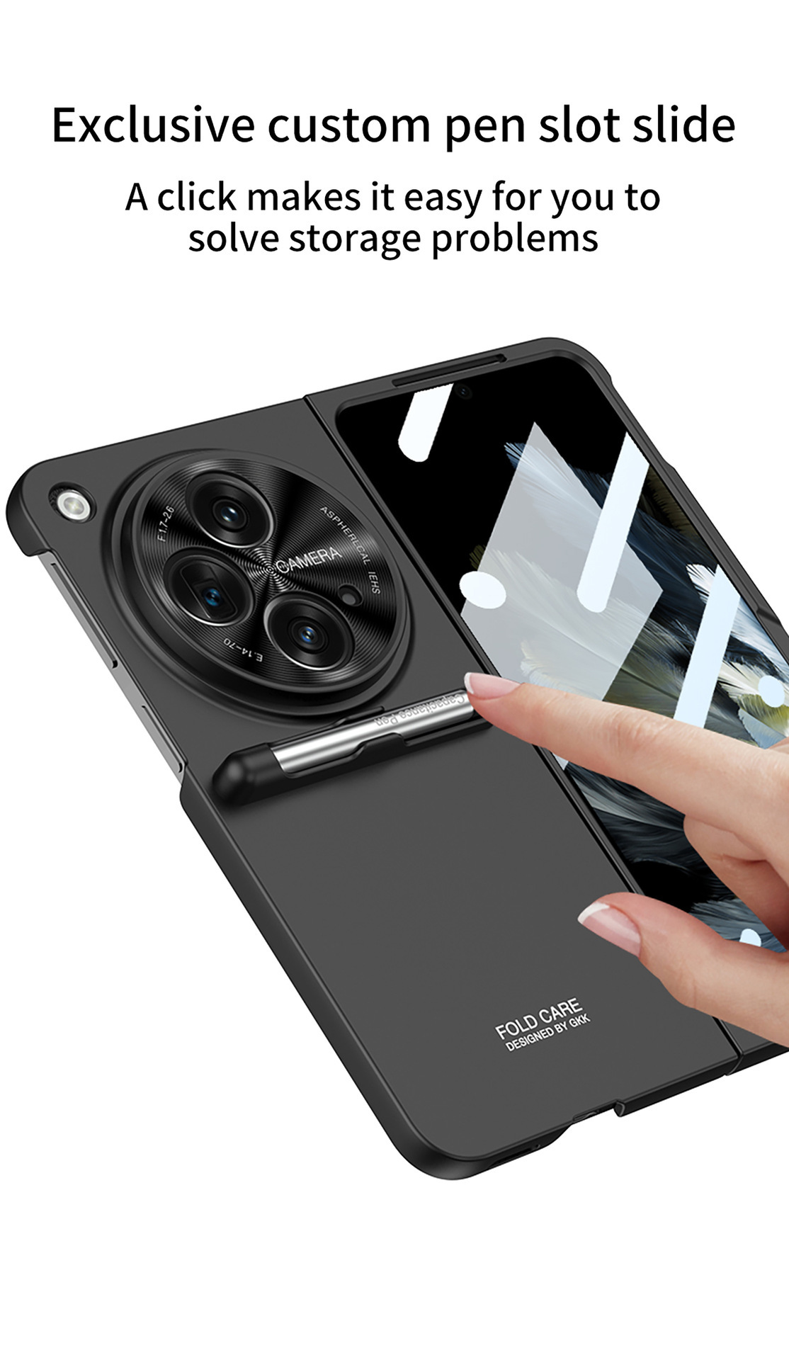 Matte Hard Protection Case with Pen for OnePlus Open