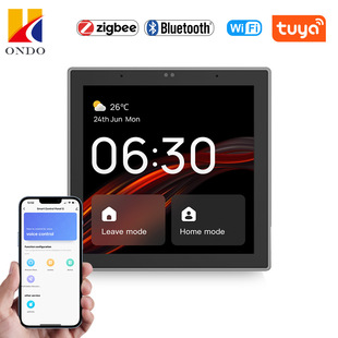 涂鸦智能家居4寸欧规中控面板 自带ZigBee网关内置Alexa场景面板-阿里巴巴