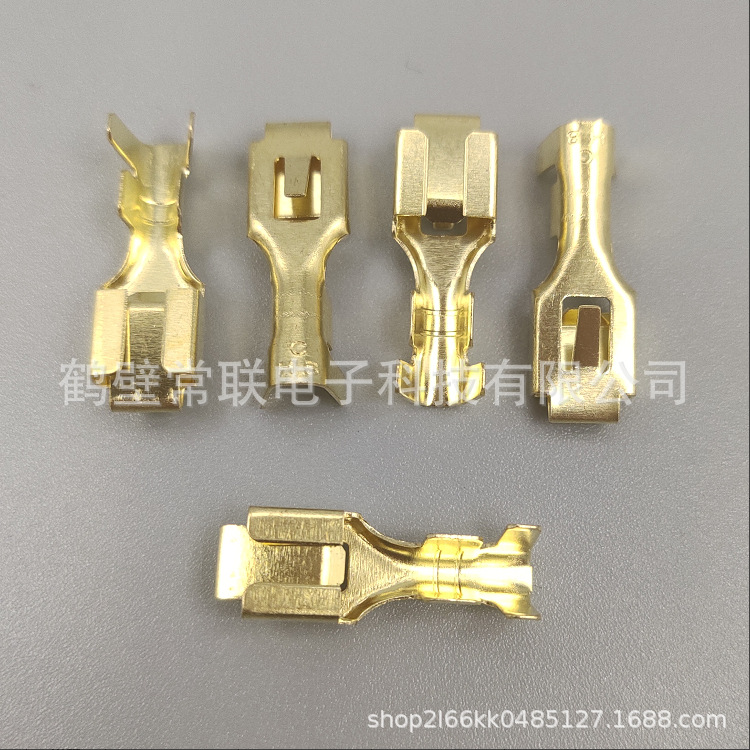DJ621-B6.3C国产6.3系列黄铜端子 C尾部 汽车连接器接线端子插簧-阿里巴巴