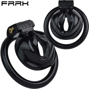 FRRK伪娘贞操锁黑色系变装锁欲仿真阴部cb锁情趣防自慰贞洁锁玩具-阿里巴巴