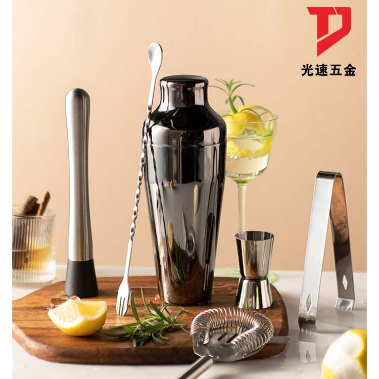 雪克杯调酒器 不锈钢手摇鸡尾酒调酒杯 两段式酒吧调酒工具套装-阿里巴巴