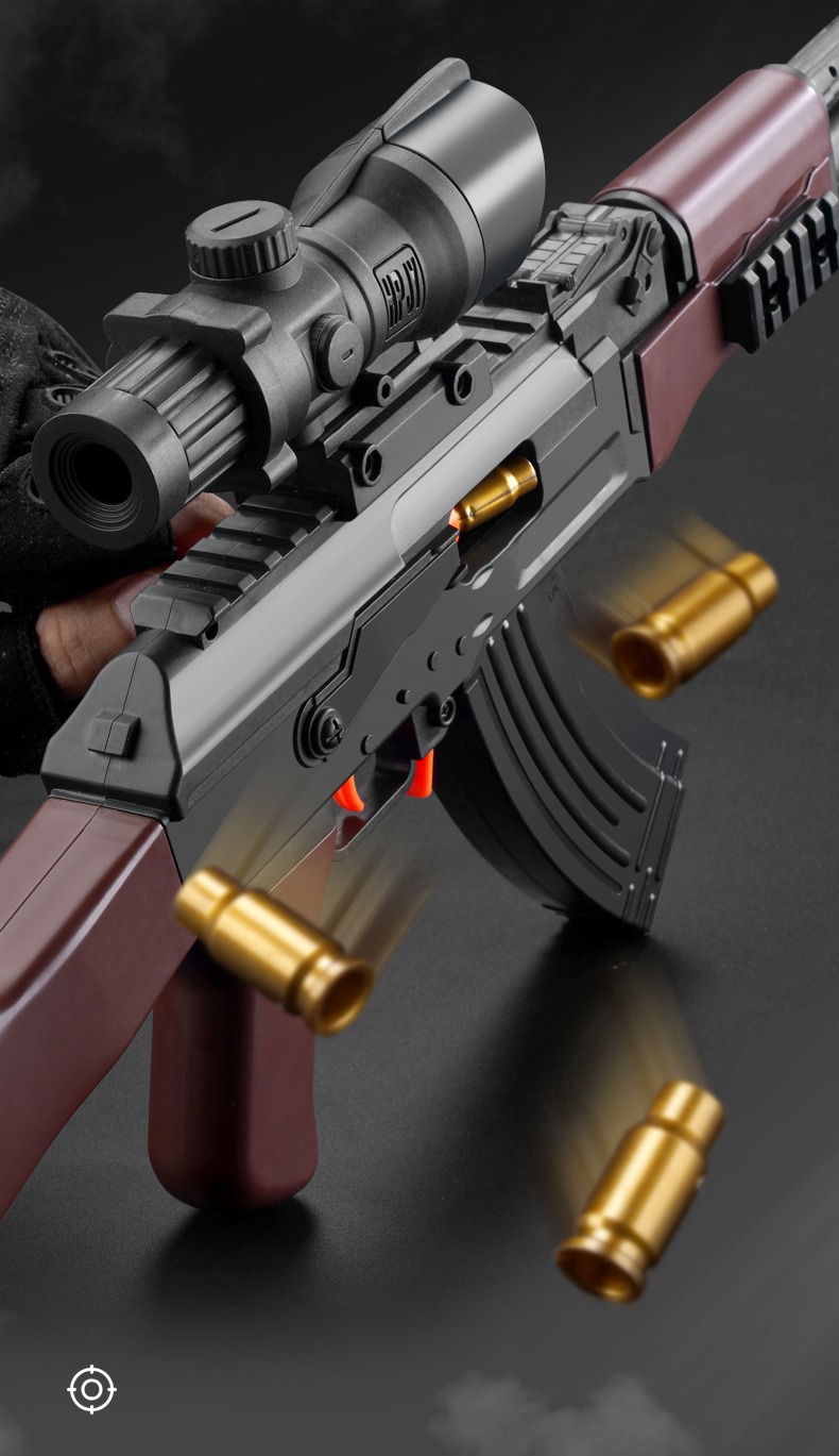 M416抛壳软弹枪AKM可发射步枪男孩吃鸡98K狙击仿真枪模型儿童玩具-阿里巴巴