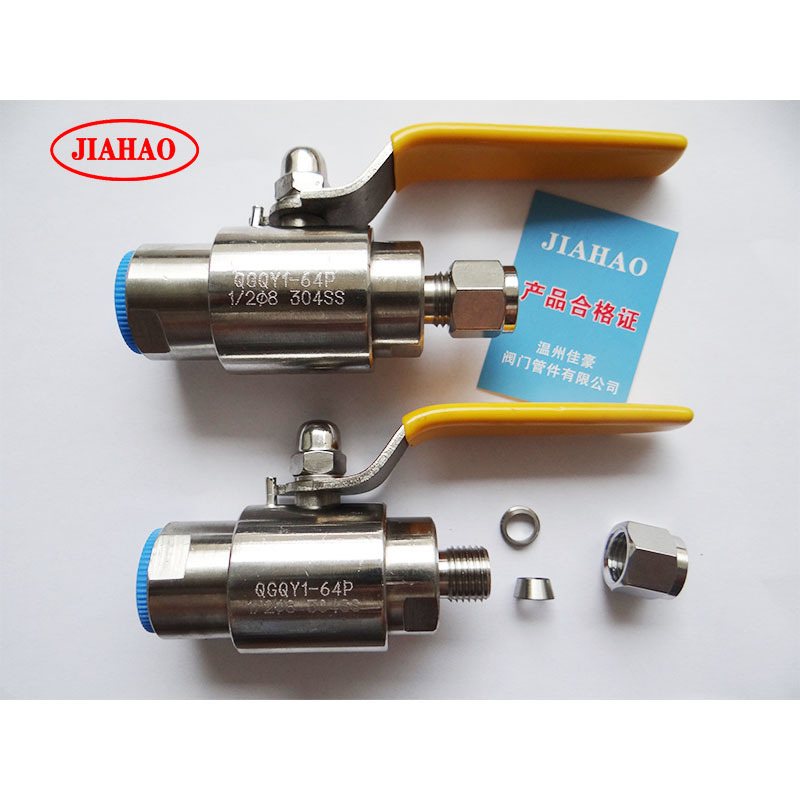 佳豪QG.QY1-64P G1/2-FT￠8 304SS不锈钢卡套式气路气源球阀-阿里巴巴