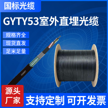 【GYTY53】室外直埋通信光缆铠装单模地埋光纤12/48芯多规格可选-阿里巴巴