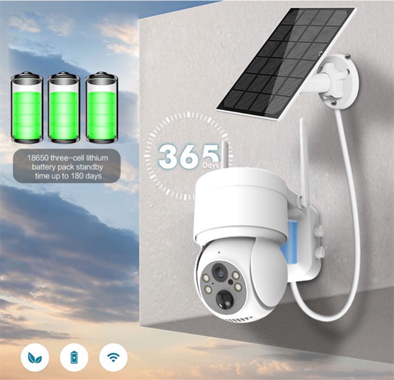 4MP Wifi Solar PTZ Camera Wireless Solar CCTV Security Camer-阿里巴巴