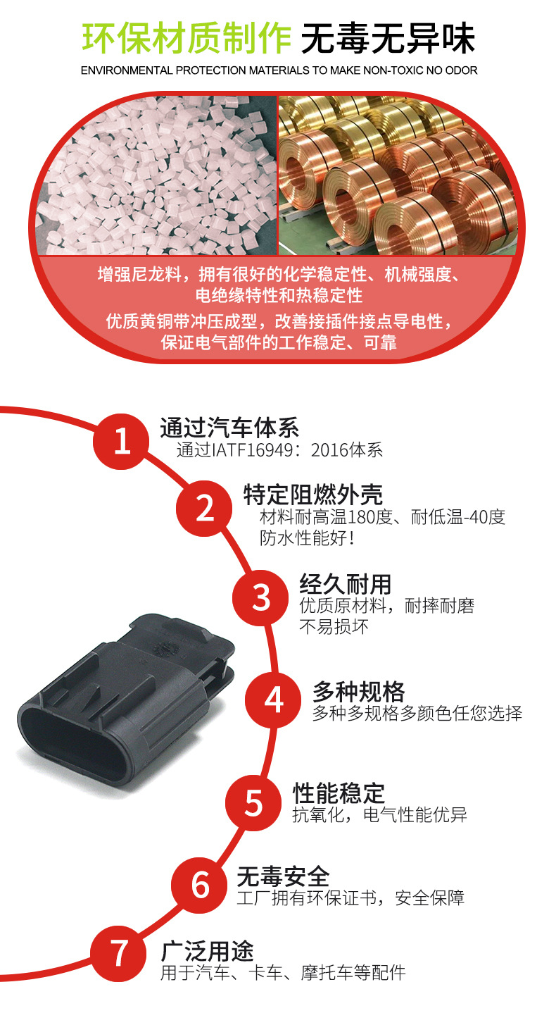 汽车防水连接器 4孔连接器接插件 15487755 DJ7041E-1.5-11-阿里巴巴