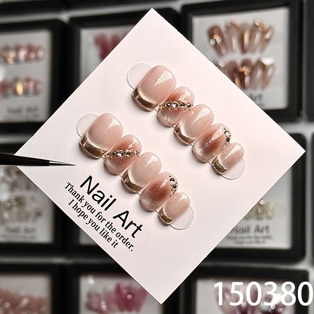 【秋奢】纯手工穿戴甲梦巴黎光疗甲片穿戴美甲美甲款式可拆卸甲-阿里巴巴