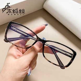 2022款时尚TR90弹弓眼镜架 欧美跨境透明渐变玳瑁INS风防蓝光眼镜-阿里巴巴