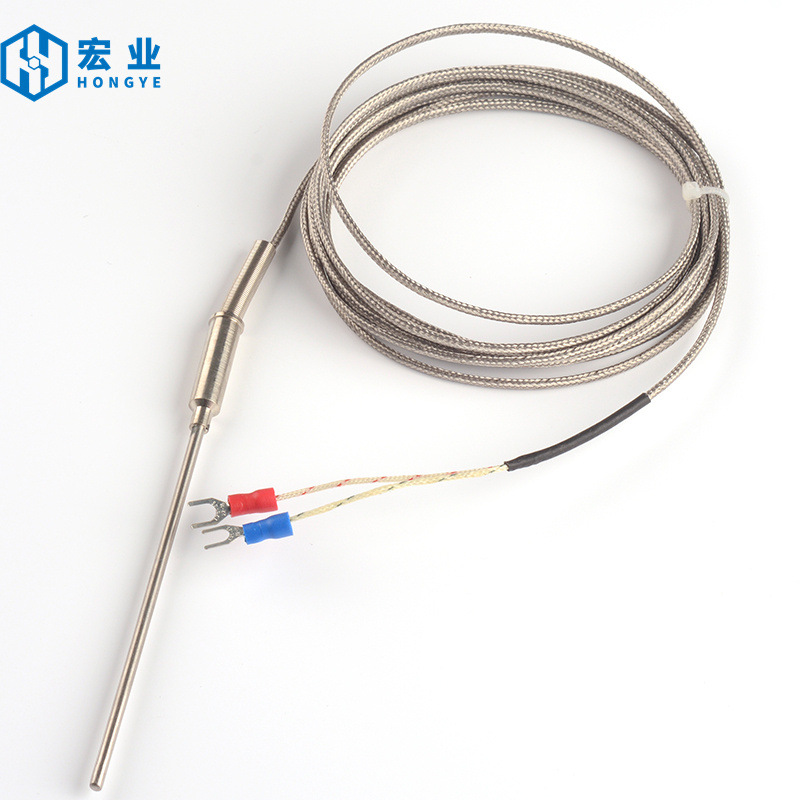 K型铠装热电偶电热偶WRNK-191可弯曲Pt100/E/J/T型温度传感器探头-阿里巴巴