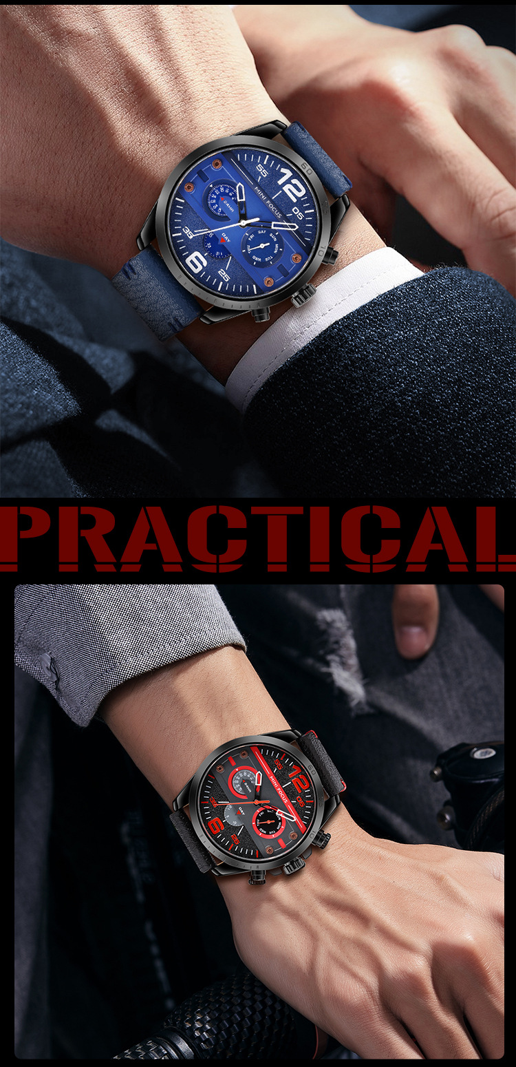 MINI FOCUS手表日本机芯多功能机械风潮流石英表防水男手表0068G-阿里巴巴