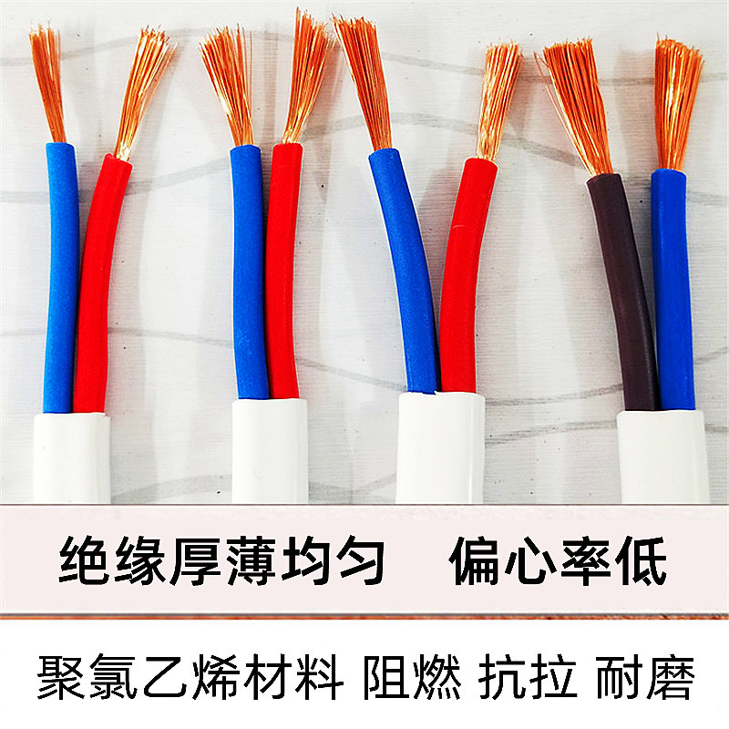 厂家直营 珠江电缆 ZC-RVVB 2x0.75平方 国标铜芯 阻燃平行护套线-阿里巴巴