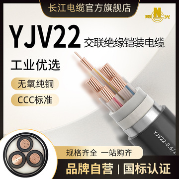 广东长江电缆YJV22厂家直销国标铜芯耐火阻燃低压铠装电力电缆线-阿里巴巴