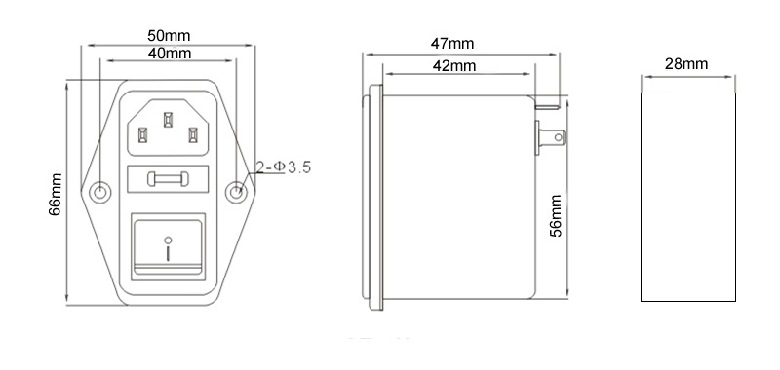 CW2C-10A-T交流电源净化器 滤波器 电感器 10A插座式开关滤波器-阿里巴巴