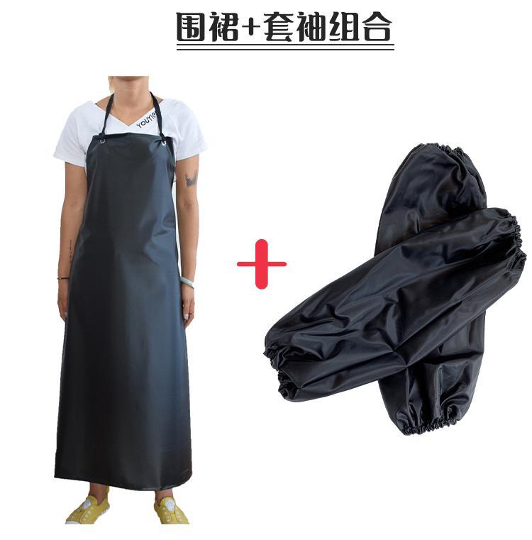 防水防油耐酸碱围裙印字男女工作耐脏厨房加大加长PVC皮围裙批发-阿里巴巴