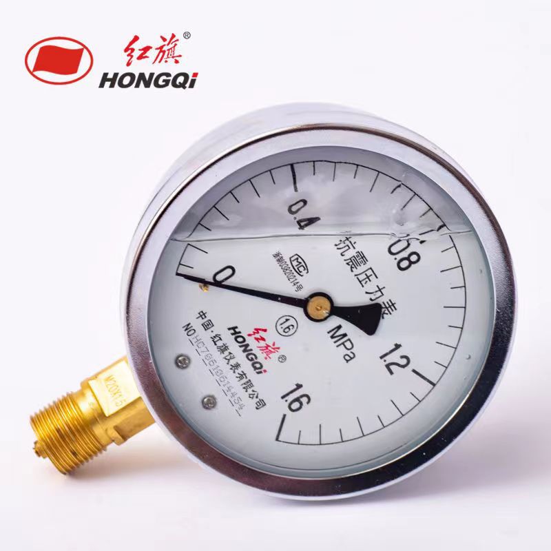厂家红旗仪表防YN100抗耐震压力表YTN-100径向1mpa充油水气1.6级-阿里巴巴