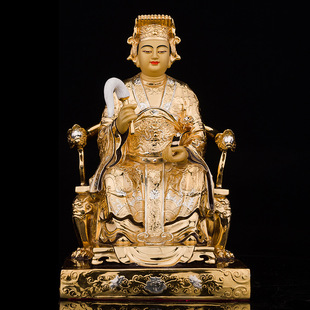 台湾盛凡铜鎏金工艺品佛像批发佛具用品妈祖 家居铜摆件 天后娘娘-阿里巴巴