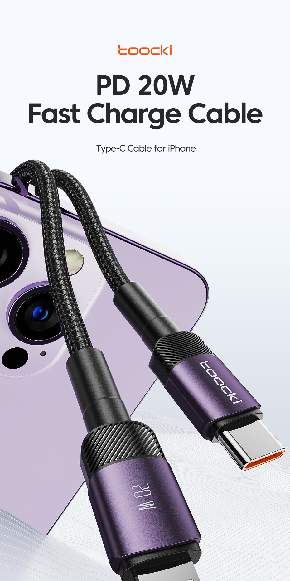 Toocki皓月款苹果PD20W快充数据线适用于苹果13pro手机pd充电线-阿里巴巴