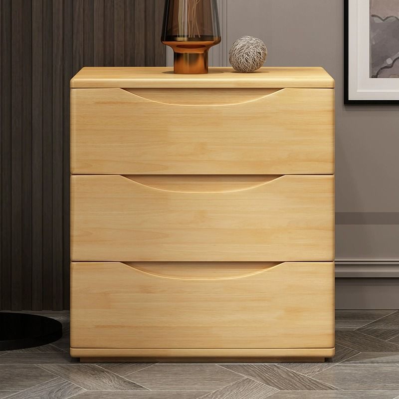 Hqa Solid Wood Bedside Table Simple Modern Walnut Color Full Set ...