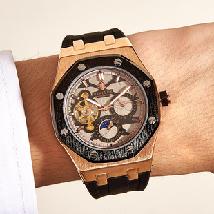 REALLUX全自动机械表男士防水潮流商务手表厂家时尚大表盘玫金表-阿里巴巴