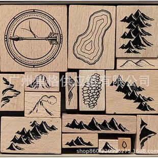 跨境新款Handmade Map Making Stamp Kit 手工地图制作印章套件-阿里巴巴