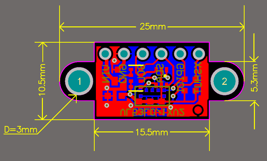 VL53L0X V2激光测距原装传感器模块ToF飞行时间测距 配套光学盖片-阿里巴巴