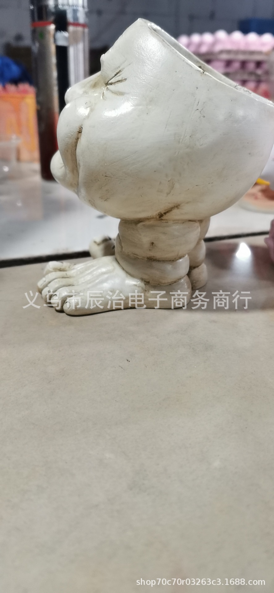 Muggly's The Face Statue Planter滑稽麻瓜脸雕塑搞怪表情花盆-阿里巴巴