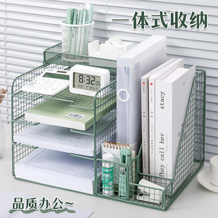 办公桌收纳置物架文件收纳盒办公用品文件架桌面书架多层文件框文-阿里巴巴