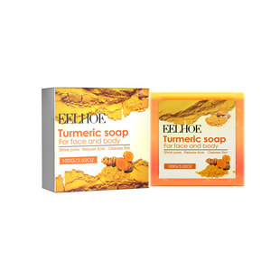 EELHOE Turmeric cleanser姜黄洁面皂 深层清洁毛孔保湿滋润面部-阿里巴巴