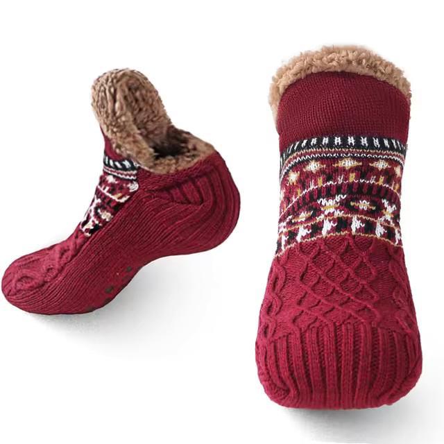 Fall and Winter Floor Socks Home Warm Women Men Socks Snow-阿里巴巴