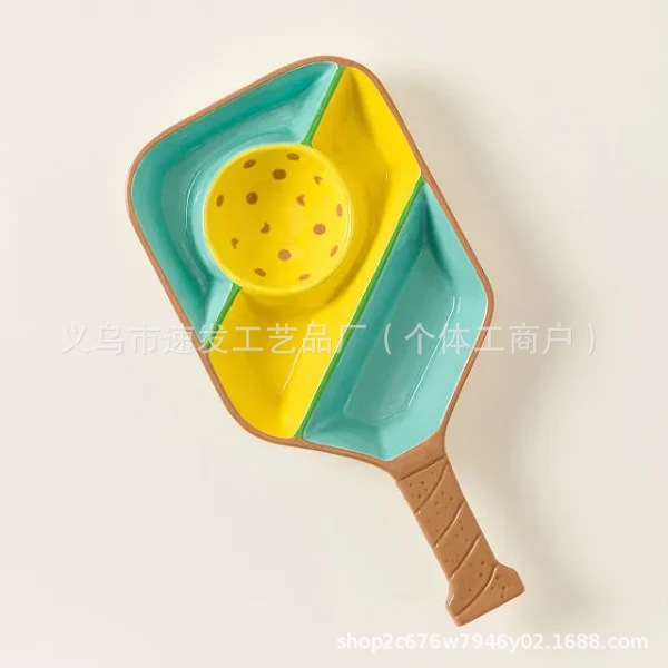亚马逊创意个性新款Pick racket snack tray 匹克球拍小吃托盘-阿里巴巴
