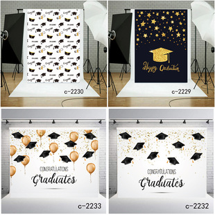 亚马逊摄影背景布 跨境直供节日幕布 Graduation毕业季派对背景墙-阿里巴巴