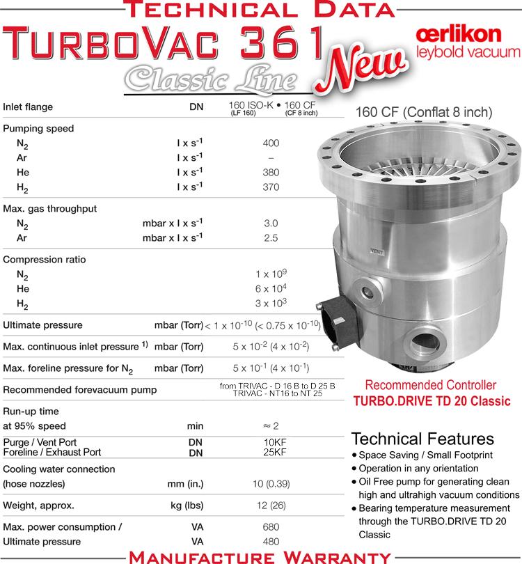 二手莱宝TurboVac 361涡轮分子高真空泵-阿里巴巴