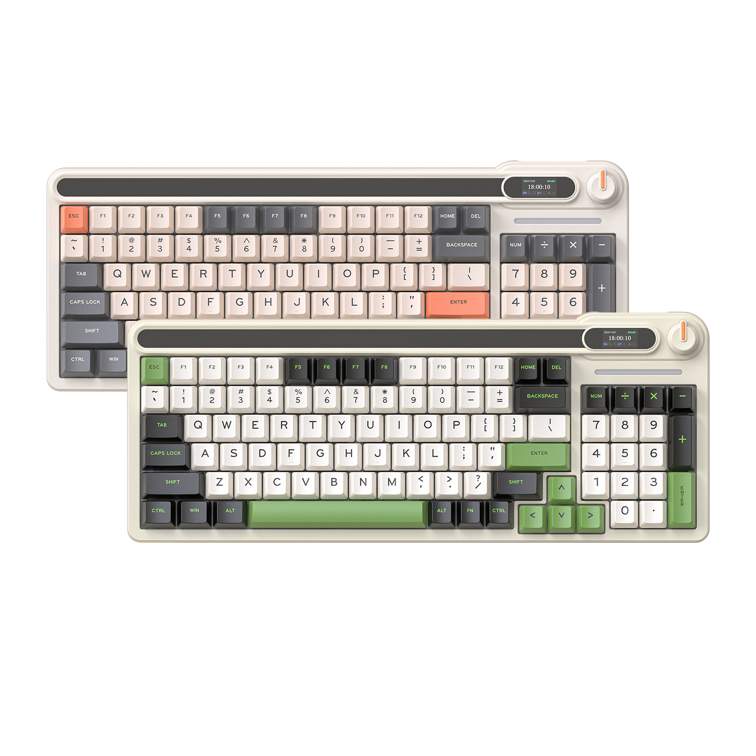 斯迈狼MK98三模RGB无线键盘带屏幕蓝牙客制化游戏机械键盘拾音灯-阿里巴巴