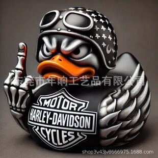 跨境新款Harley Davidson Skeleton Duck骷髅鸭摆件节日装饰-阿里巴巴