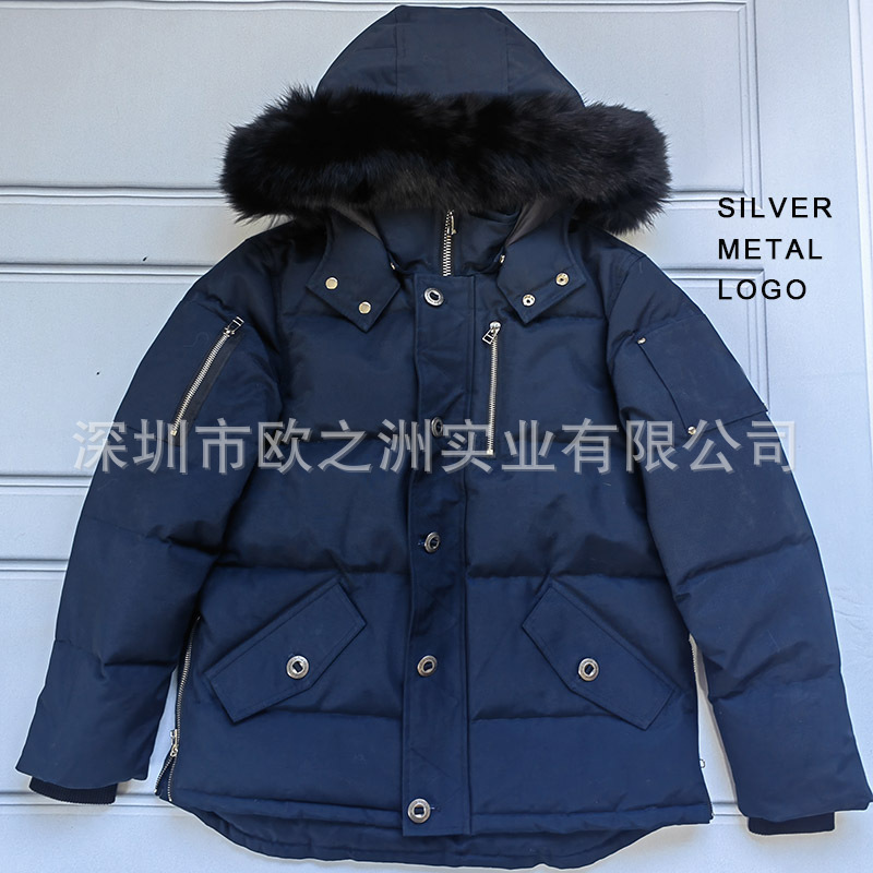 Palm Moose #06 Men Fox Fur Hooded 3Q Down Jacket-阿里巴巴