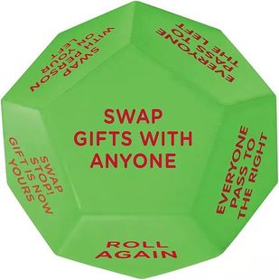 新款 Santa Swap Gift Exchange Dice 圣诞老人多边形交换骰子-阿里巴巴