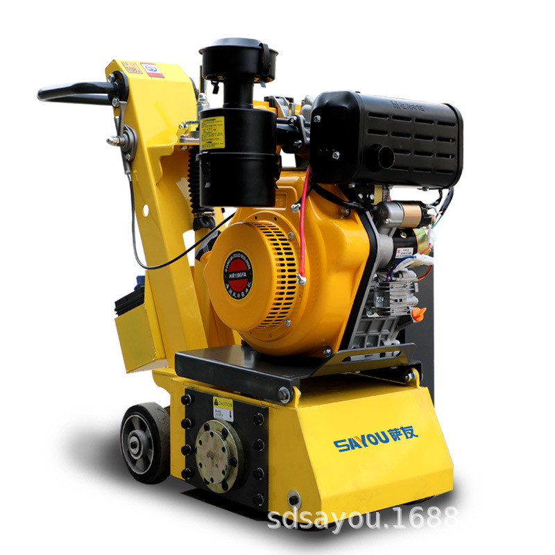 Concrete Pavement Milling Machine Cement Floor Hand Pushing Gouging ...