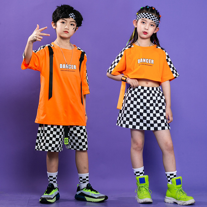 Children Rapper singer jazz dance costumes for girls boys Hip hip ...